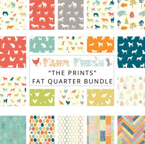 Organic Cotton Quilting Fabric | Fat Quarter Bundle "Farm Fresh ...
